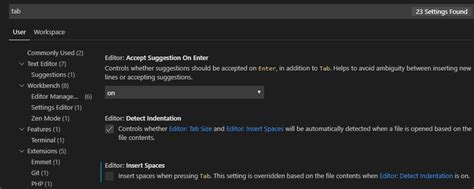 Editor Tab Autocomplete In Visual Studio Code Doesn T Work Stack