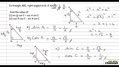 Problem Solving Using Trigonometric Ratios Part Youtube