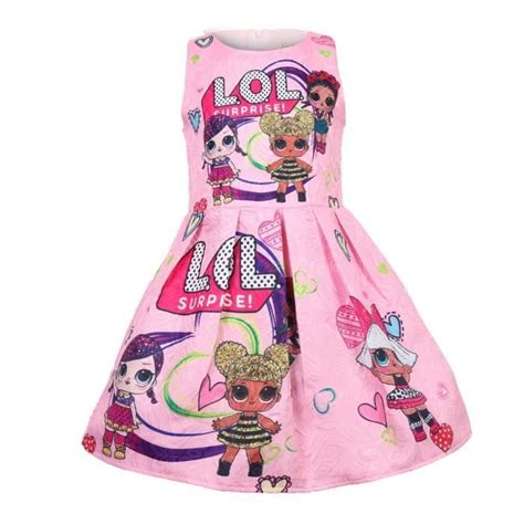 Robe LOL surprise cosplay costume pour enfants Rose Cdiscount Prêt à