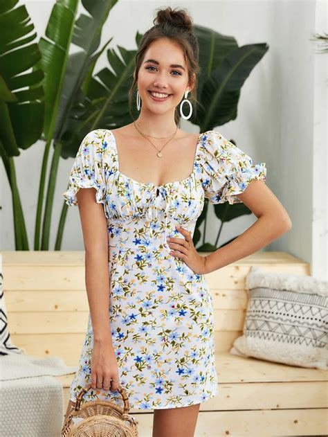 Top Imagen Shein Robe Fleurie Courte Fr Thptnganamst Edu Vn