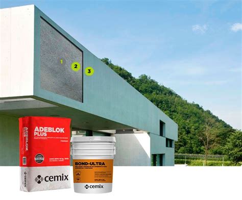 Estuco Cemix Adeblok Plus Repelente Al Agua No Se Agrieta