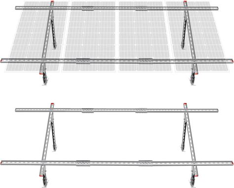 ECO WORTHY Solarpanel Halterung für 4 pcs Solarpanel 100W 600W mit