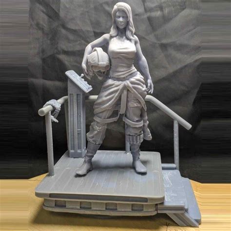 Sexy Rebel Pilot Diorama Statue NSFW STL Files For 3D Print 3D