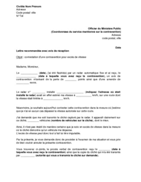 Exemple De Courrier De Contestation D Amende