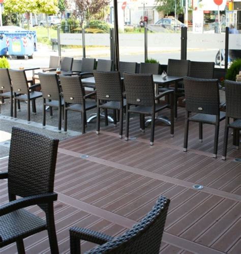 Deck compuesto ecológico Piso de madera para exterior Materia Viva