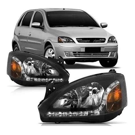 Par Farol Led Corsa Montana At Mascara Negra Novo