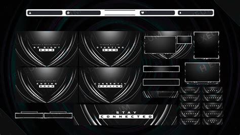 Dark Twitch Overlay Package For OBS