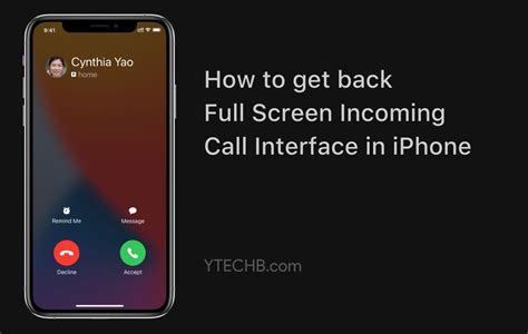How To Get Back Full Screen Incoming Calls In IPhone IOS 14