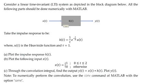 Consider A Linear Time Invariant Lti System As Chegg