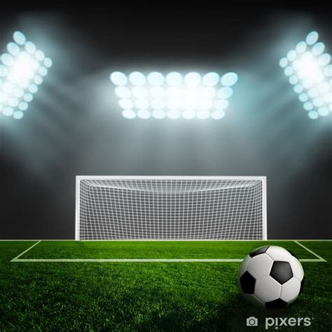 Vinilo Pixerstick Balón de fútbol en estadio arena verde PIXERS ES