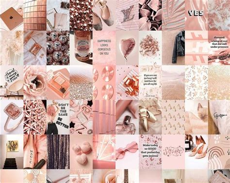 BOUJEE WALL COLLAGE Pink Collage Kit Bedroom Wall Décor Etsy Wall