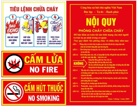 Nội quy an toàn sơ đồ chỉ dẫn biển cấm biển báo biển chỉ dẫn về