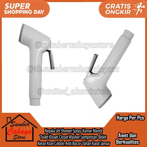 Jual Kepala Jet Shower Spray Kamar Mandi Toilet Kloset Closet Washer
