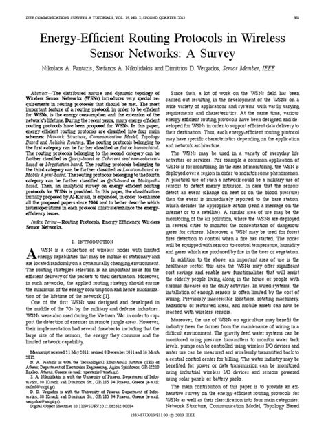 energy efficient routing protocols in wireless sensor networks pdf wireless sensor network