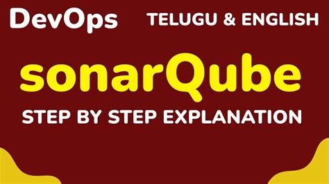 Sonarqube Tutorials In Telugu English By Kk Youtube