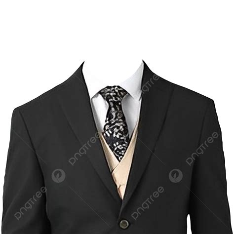 Traje Negro Hombre Y Transparente Formal Hombre Vector PNG Traje
