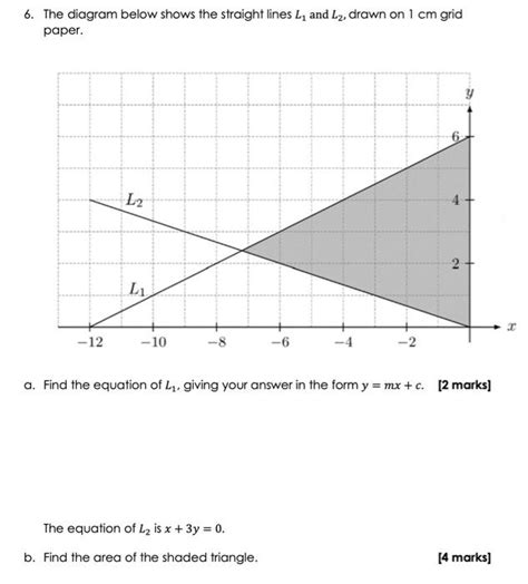 solved 6 the diagram below shows the straight lines l1 and