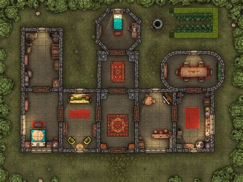 Baron S Manor Battle Map Dnd Battle Map D D Battlemap