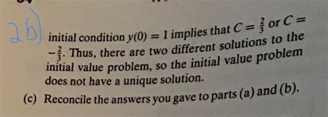 solved a according to the existence uniqueness theorem