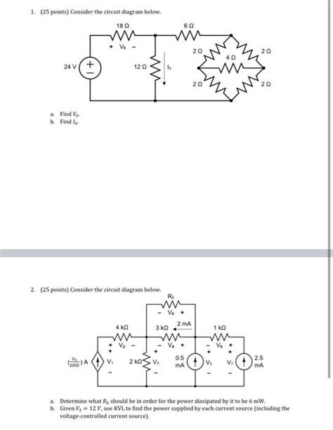 Solved 1 25 Points Consider The Circuit Diagram Below 24 Chegg