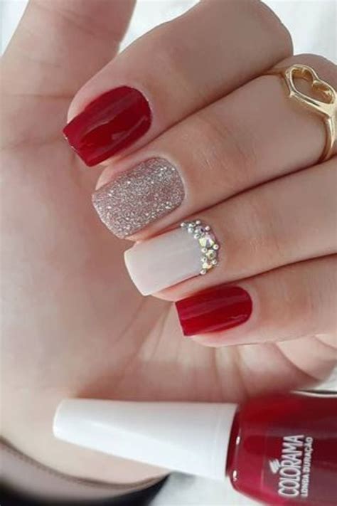 50 unhas vermelhas glitter poderosas que vão te conquistar Artofit