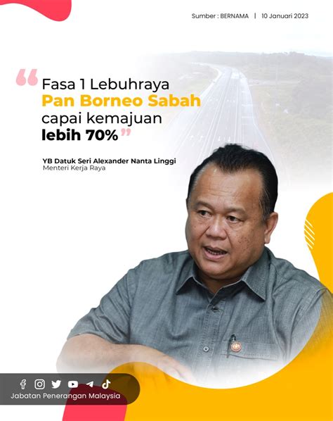 FASA 1 LEBUHRAYA PAN BORNEO SABAH CAPAI KEMAJUAN LEBIH 70 Portal