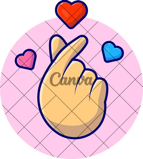 Hand Sign Love Cartoon Vector Illustration Icons By Canva Icons