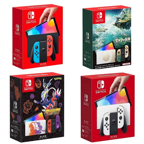 Desbloqueado Nintendo Switch Oled Neon Branco Jogos Instalados
