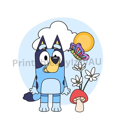 Bluey Svg Blue Heeler Cottagecore Svg Aussie Heeler Cartoon Svg Png