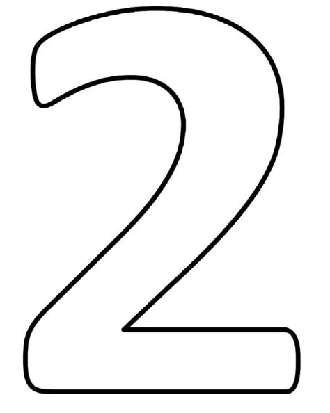 Dibujos De Numero Dos Para Colorear E Imprimir Coloringonly