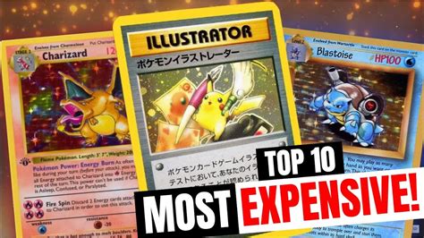 Top Most Expensive Pokemon Cards Of All Time Record Sales Youtube