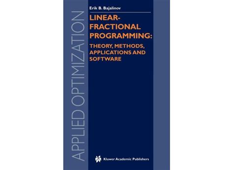 linear fractional programming theory methods applications and software com o melhor preço é no