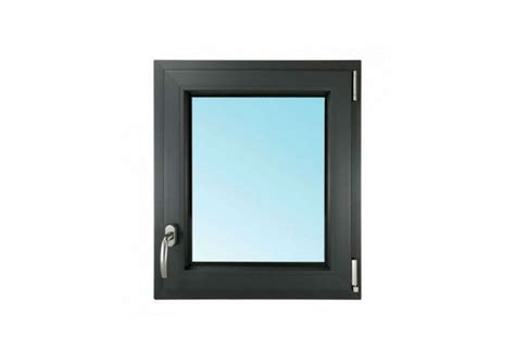 Fenêtre oscillo battante PVC anthracite vitrée ouvrant droit L 650mm x