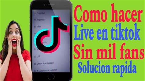 CÓMO HACER UN LIVE EN TIKTOK SIN TENER 1000 SEGUIDORES 2023 COMO