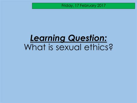 Biblical Basis Of Sexual Ethics Teaching Resources