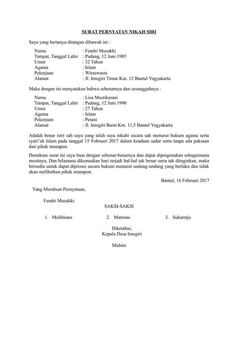 Surat Pernyataan Sudah Menikah Microsoft Office Word Microsoft Word