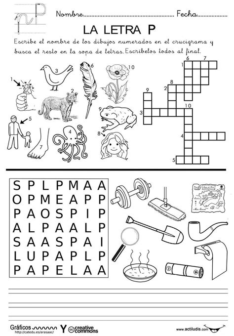 Escribe El Nombre De Las Dibujos Y Completa El Crucigrama Brainly Lat