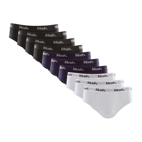 Kit Cuecas Slip Mash Algodão Elástico Conforto 10 unidades Adulto