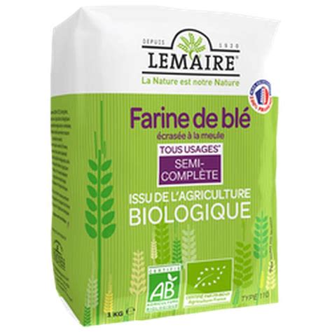 Farine semi complète T110 BIO Lemaire 1 kg La Belle Vie Courses
