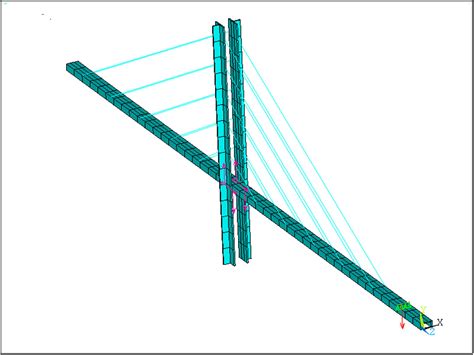 3d fe modeling of cable stayed bridge according to ice code