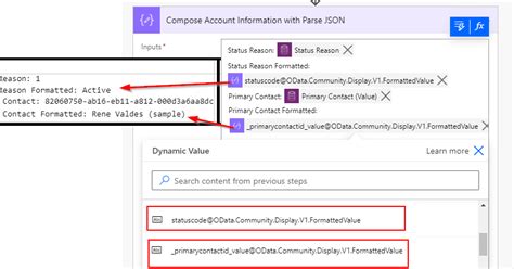 get lookup display name and choice option set value label in a single query using a microsoft