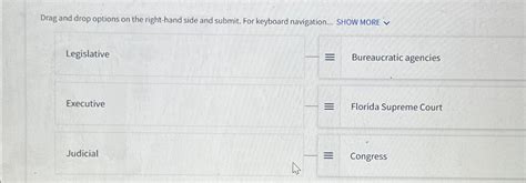 Solved Drag And Drop Options On The Right Hand Side And Chegg