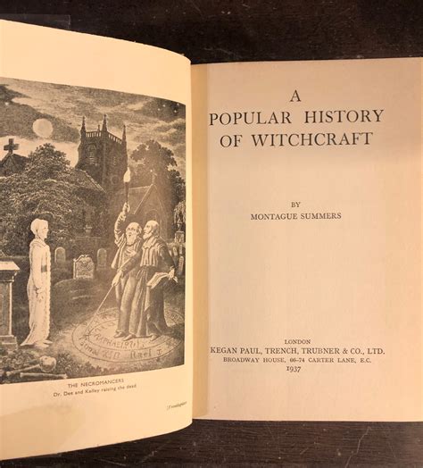 KEGAN PAUL MontagueMontague Summers A Popular History Of Witchcraft