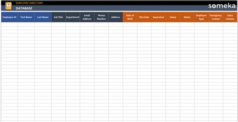 Employee Directory Template In Excel Instant Downlaod