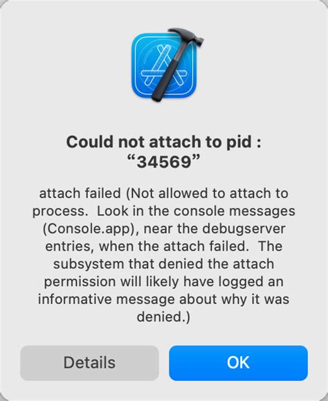Xcode Could Not Attach To Pid Attach Failed V Ex
