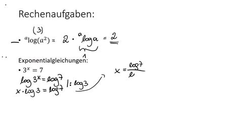 Logarithmus Rechenregeln YouTube