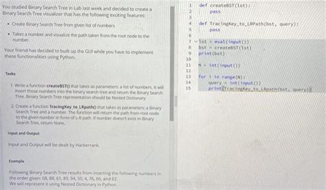 Solved 1 3 4 You Studled Binary Search Tree In Lab Last Week Chegg