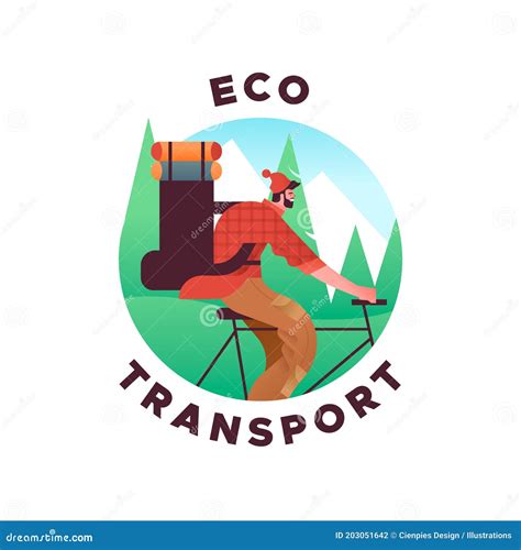 Concepto De Transporte Respetuoso Con El Medio Ambiente Del Hombre En
