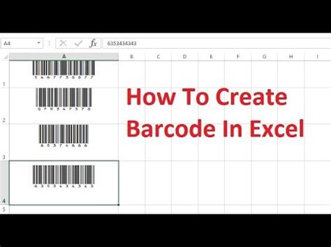 How To Create Barcode In Excel By Simple Way YouTube