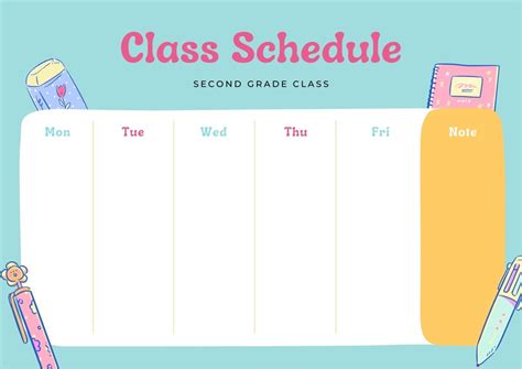 Free Printable Class Schedule Templates To Customize Canva